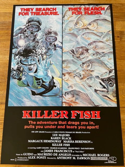 POSTER KILLER FISH size 430mm x 640mm (size a bit bigger than A2) EUR 4,68 - PicClick IT